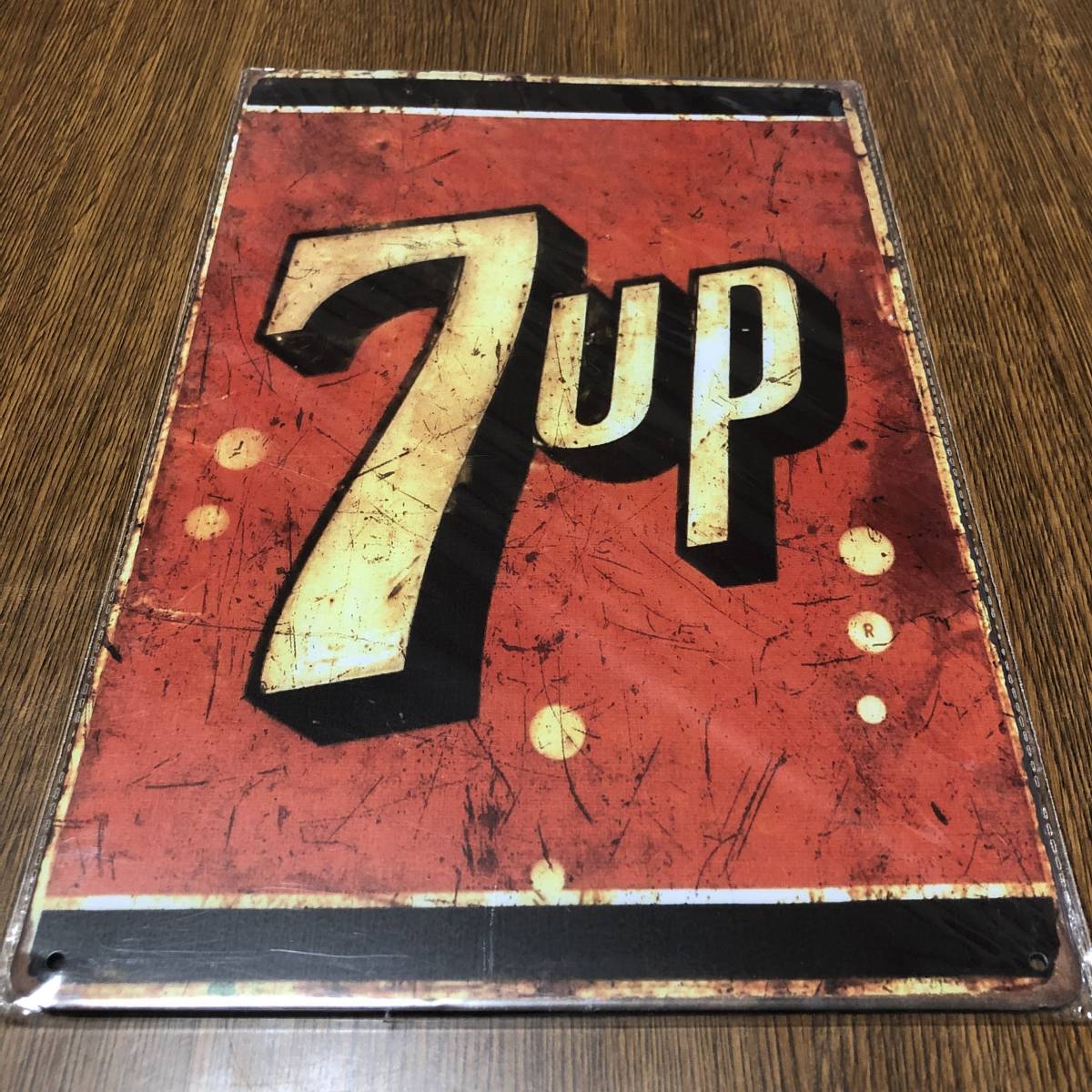Yahoo!オークション - 7up セブンアップ ブリキ看板 アメリカンガレー...