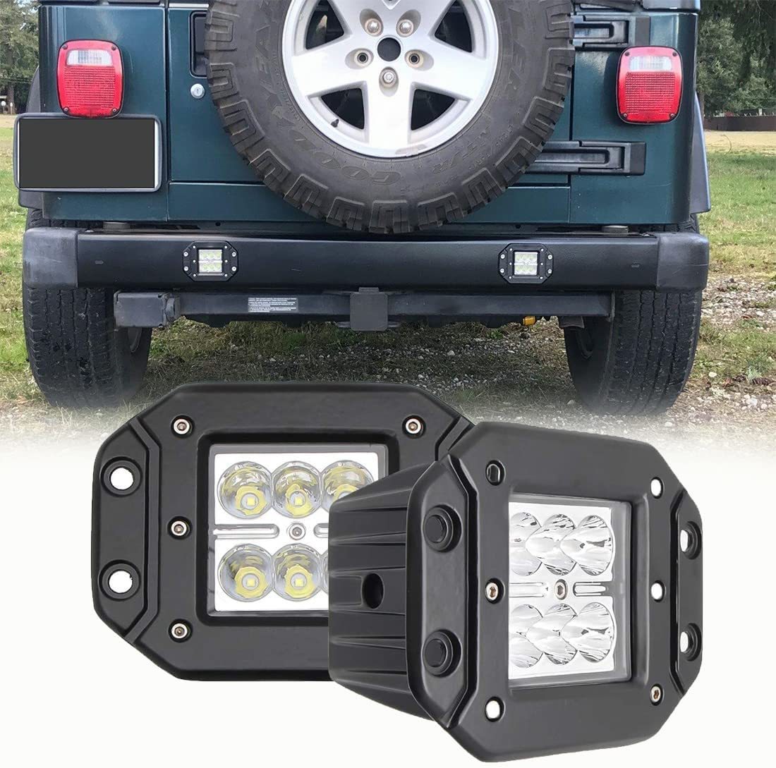 Yahoo!オークション - CLOWICSR 18W 6LED作業灯 ワークライト 埋め込み...