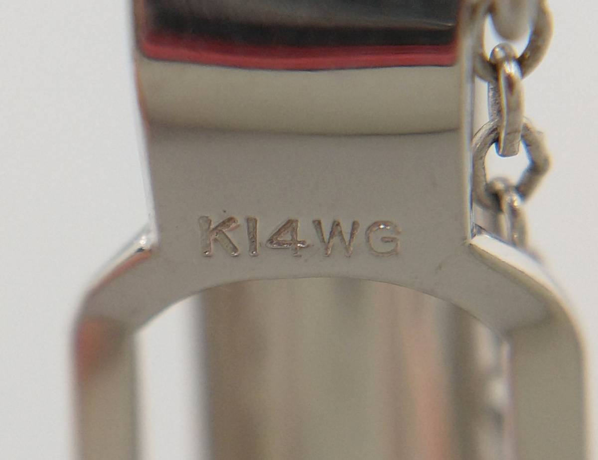 ヤフオク! - K14WG 総重量5.3g タイピン 14金 ホワイトゴール...
