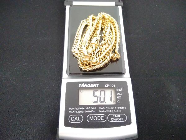 Yahoo!オークション - K18／6面ダブル／50㎝／50.1g／ 喜平ネックレス...