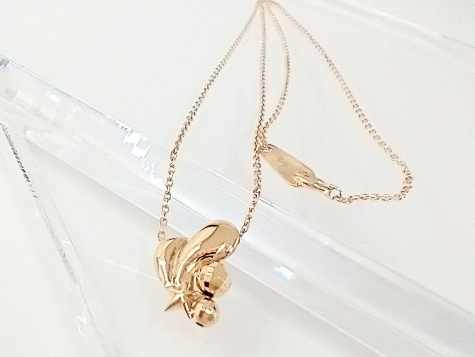 Yahoo!オークション - K18 38㎝ 2.4g ネックレス イエローゴールド 星 ...