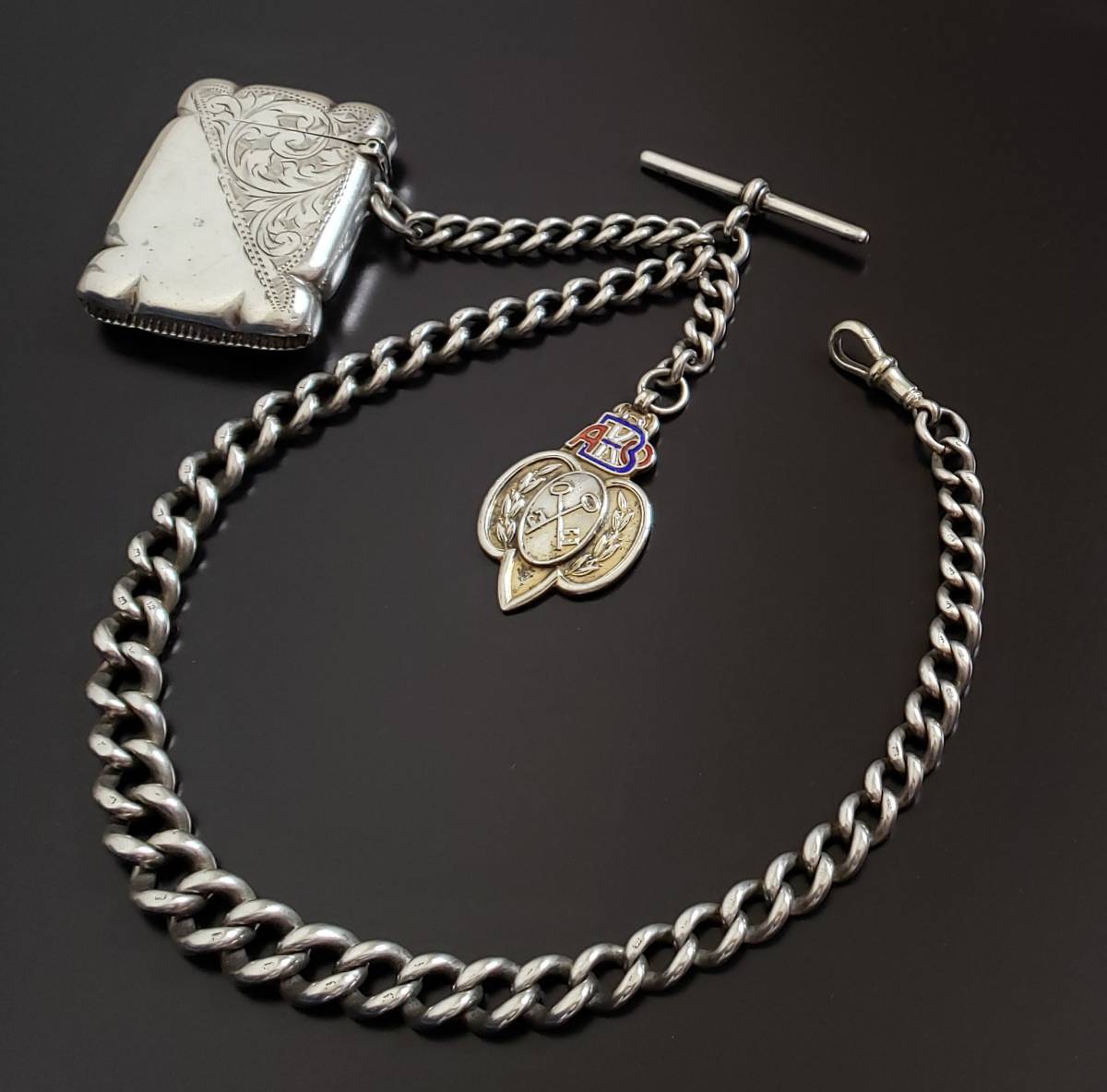 英国 アンティーク 純銀 アルバートチェーン 106g ヴェスタケース ベスタケース スターリング シルバー 懐中時計 silver ビンテージ 鎖(装身具)｜売買されたオークション情報 ...