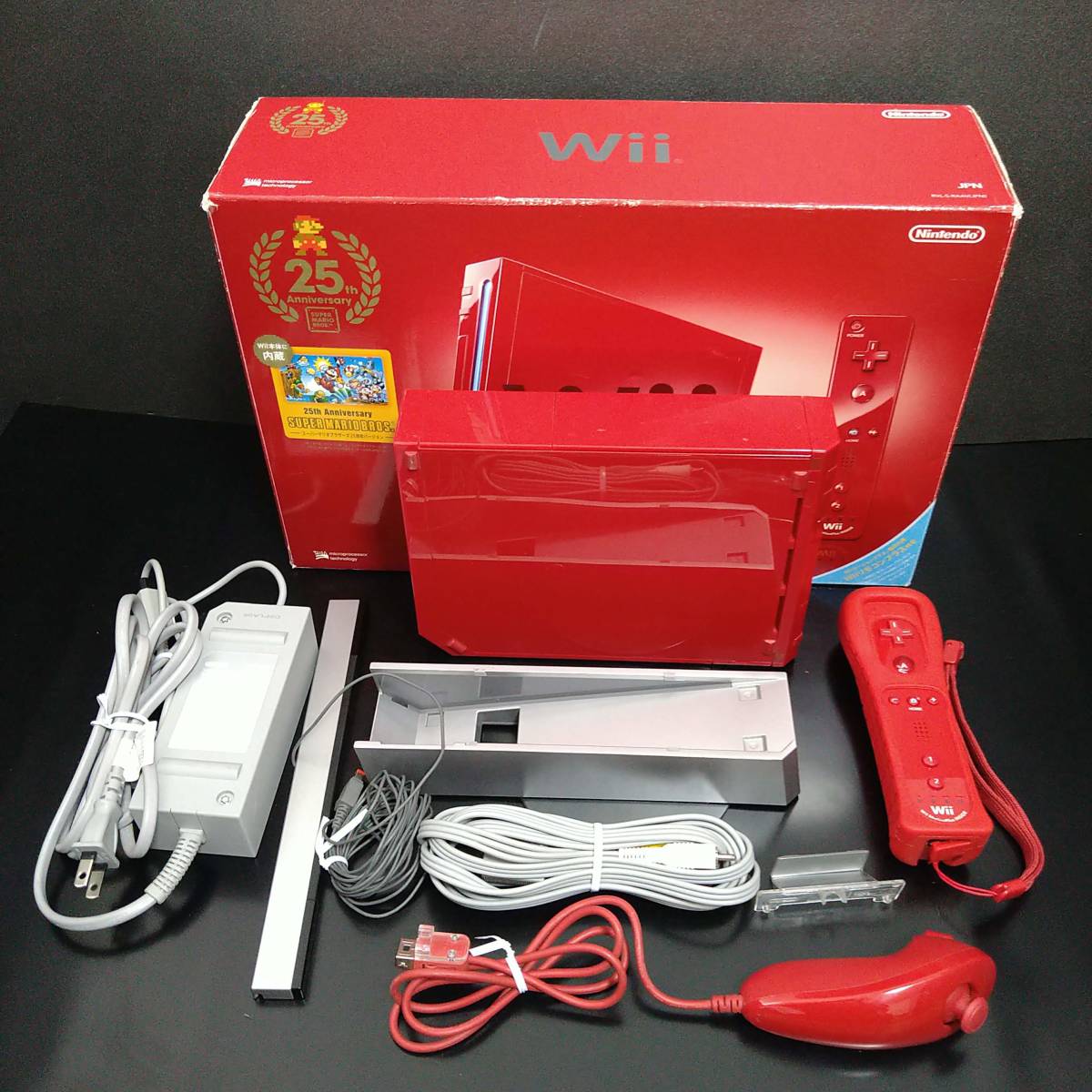 Yahoo!オークション - 動作品 Wii 25周年 スーパーマリオ リモコンプラ...