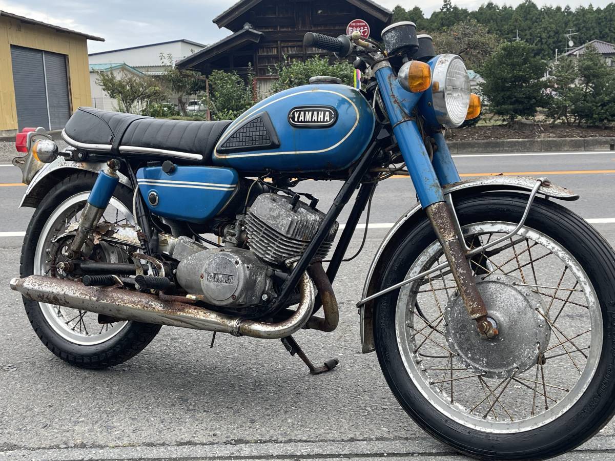 Yahoo!オークション - ヤマハ DS6 250 青 デスロク 書付き 不動 ク...