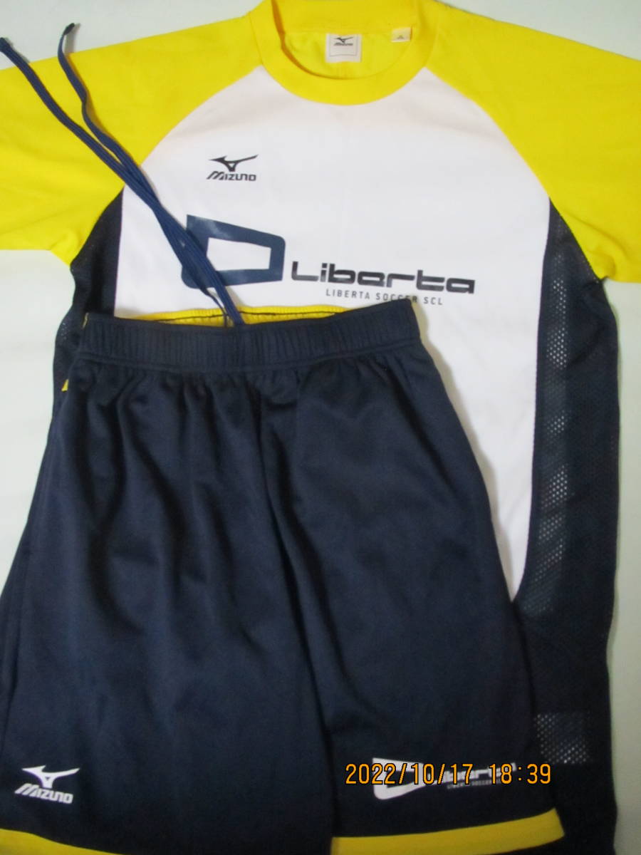 43 Mizuno ミズノ Liberta リベルタ サッカースクール 半袖 ユニフォーム ハーフパンツ 上下セット Jl 160cm 黄色上下セット|売買されたオークション情報
