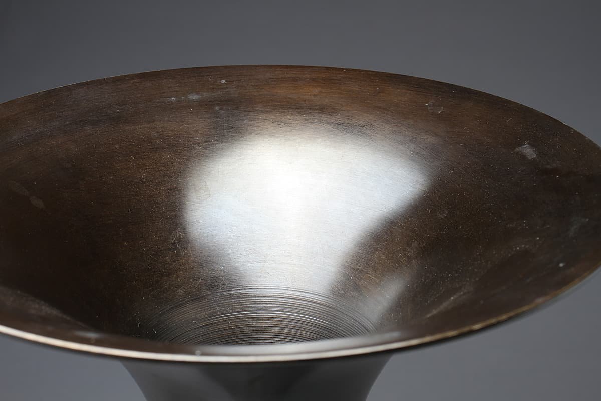 US176 【広瀬祐銅 作】銅製 立花花器 高50cm 重2.8kg 紙函付・ US176 【広瀬祐銅 作】銅製 立花花器 高50cm 重2.8kg 紙函付・