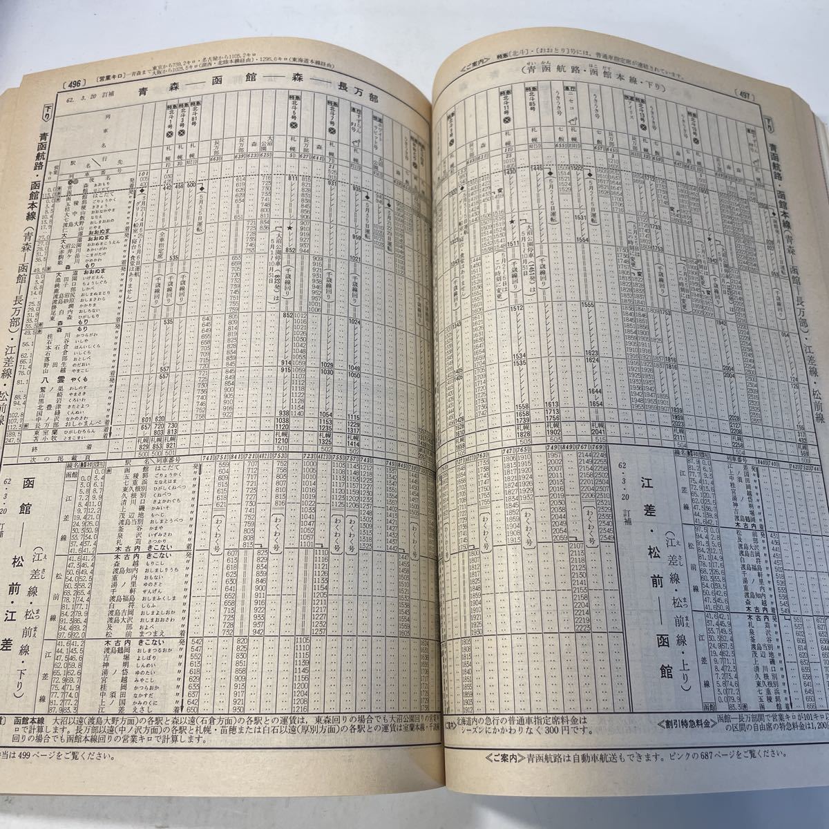 Yahoo!オークション - 221026 Q09 JNR編集 時刻表 1987年4月号 弘済出...