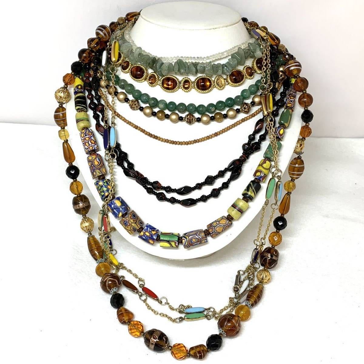 ネックレス10点おまとめ 重量約504g 水晶 ネフライト クリソプレーズ クリスタル シェル ミルフィオリ ビーズ べっ甲色 silver CE0(クリスタル、水晶)｜売買されたオークション ...