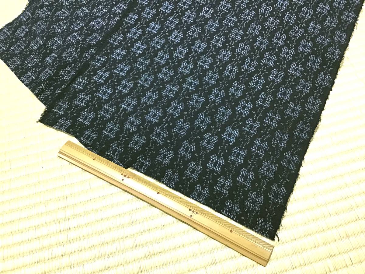 Yahoo!オークション - 古布ハギレ0534 木綿 タテヨコ絣 藍染 285cm ...