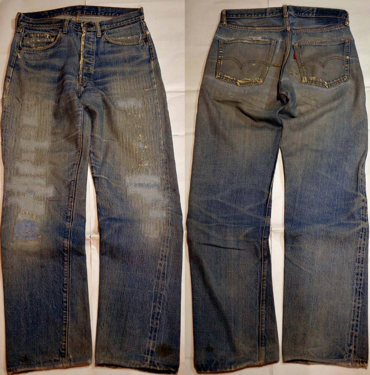 Yahoo!オークション - f958/LEVIS501ビッグEヴィンテージ色落ち抜群 6...