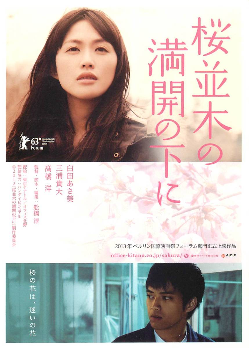 Yahoo!オークション - 1543臼田あさ美『桜並木の満開の下に』試写状 ...