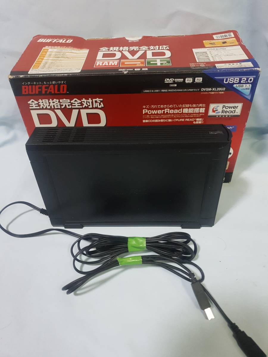 Yahoo!オークション - BAFFALO バッファロ 外付DVDドライブ DVSM-XL20...