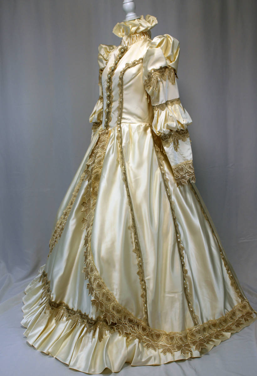 Yahoo!オークション - [d84] ウェディングドレス 17号～19号 カラード...