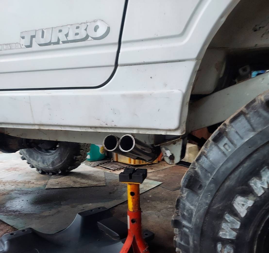 Yahoo!オークション - ジムニーJA11サイドマフラー