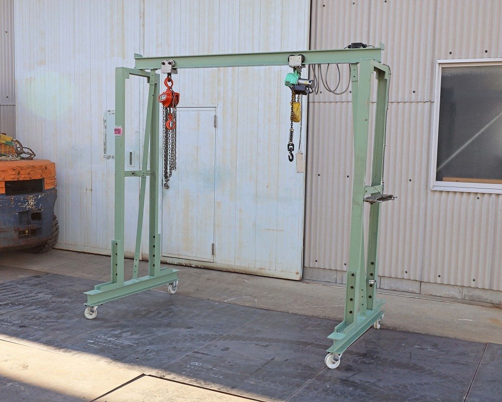 7357C22 直接引取限定 門型クレーン 1t/200kg 天井クレーン 重量物 積み込み 吊上げ(電動工具)｜売買されたオークション情報、yahooの商品情報をアーカイブ公開 ...