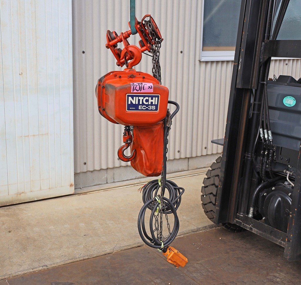 Yahoo!オークション - 7237C22 NITCHI ニッチ ホイスト EC-3S 1t 3m 20...