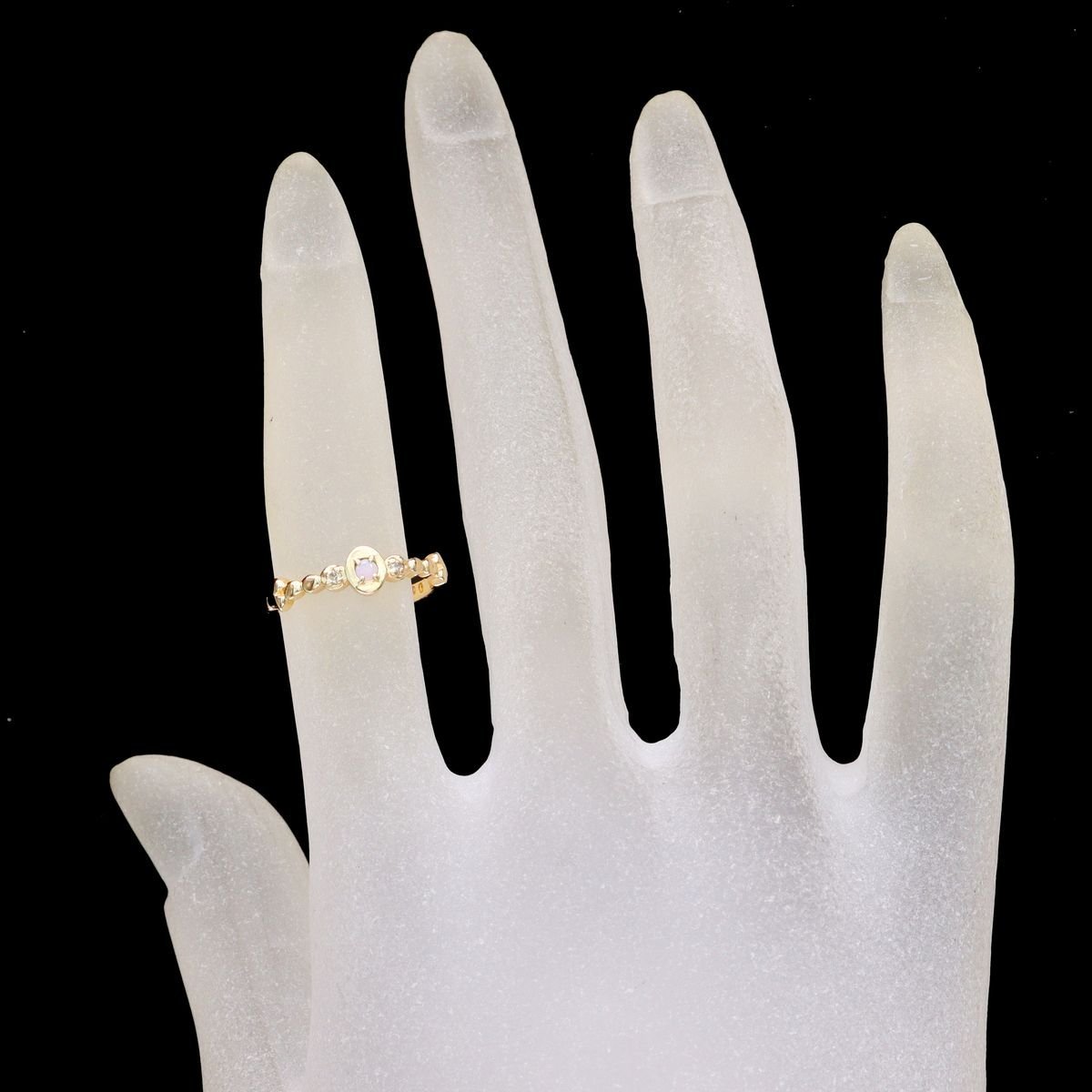 Yahoo!オークション - オパールの虹色を楽しむ agete アガット K10PG ...