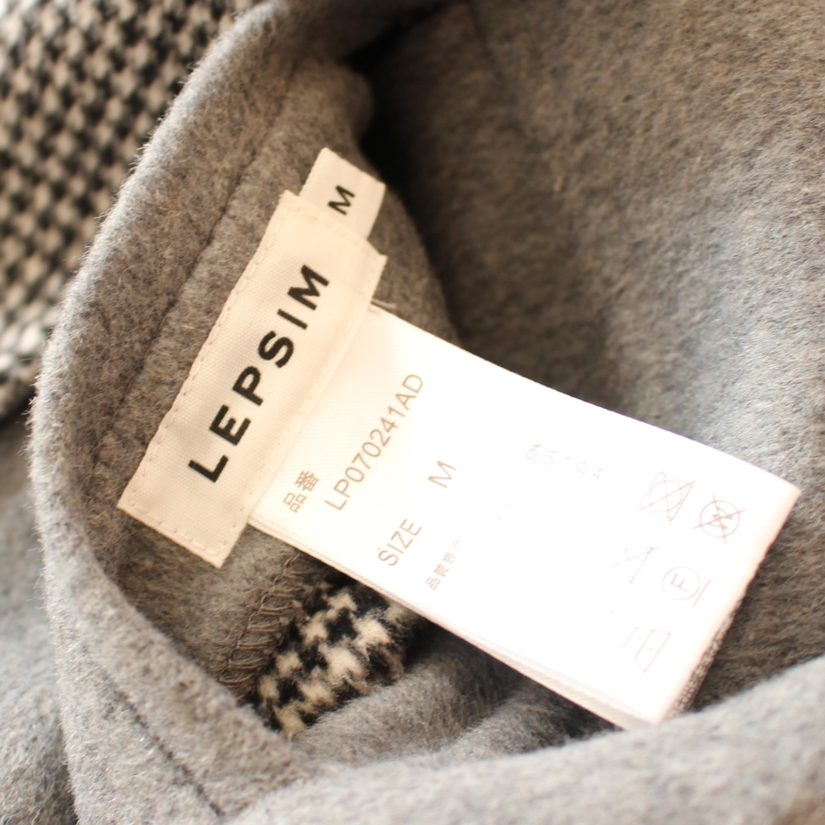 Yahoo!オークション - LEPSIMローリーズファーム ウール混グレー&チェ...