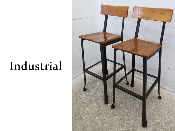 Yahoo!オークション - P227 美品 インダストリアル カウンターチェア ...