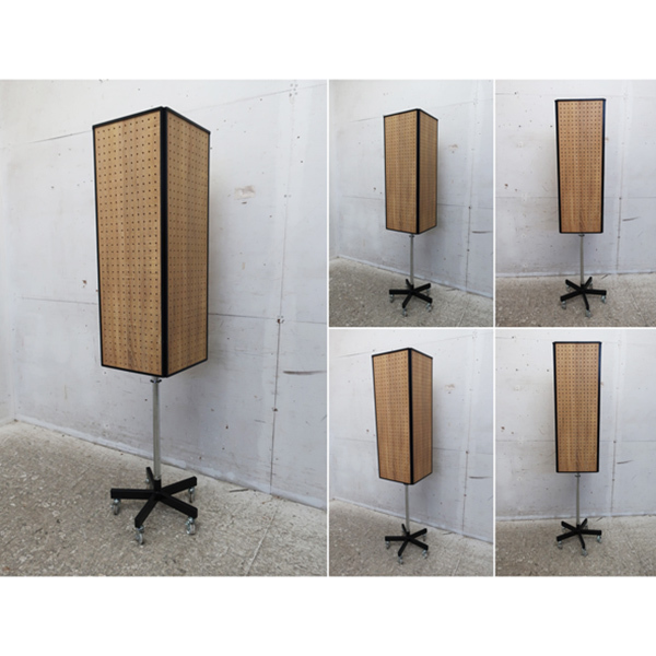 Yahoo!オークション - P312 美品 4面回転有孔パネル什器 有孔ボード陳...