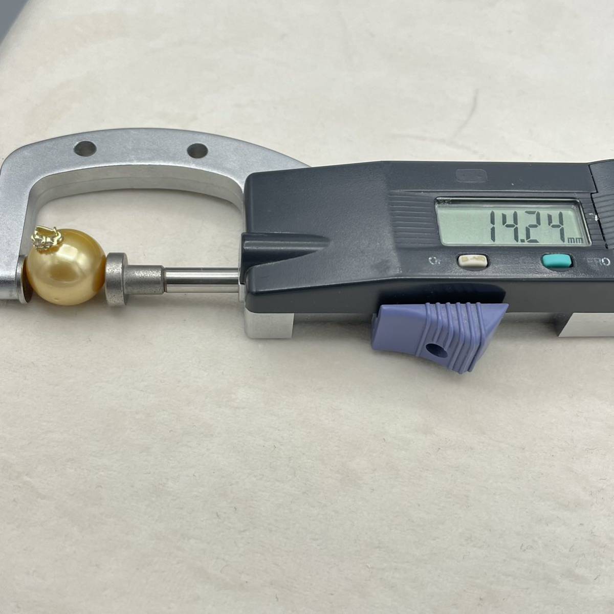 Yahoo!オークション - K18天然ナチュラル南洋ゴールドパール(特大14 2m...