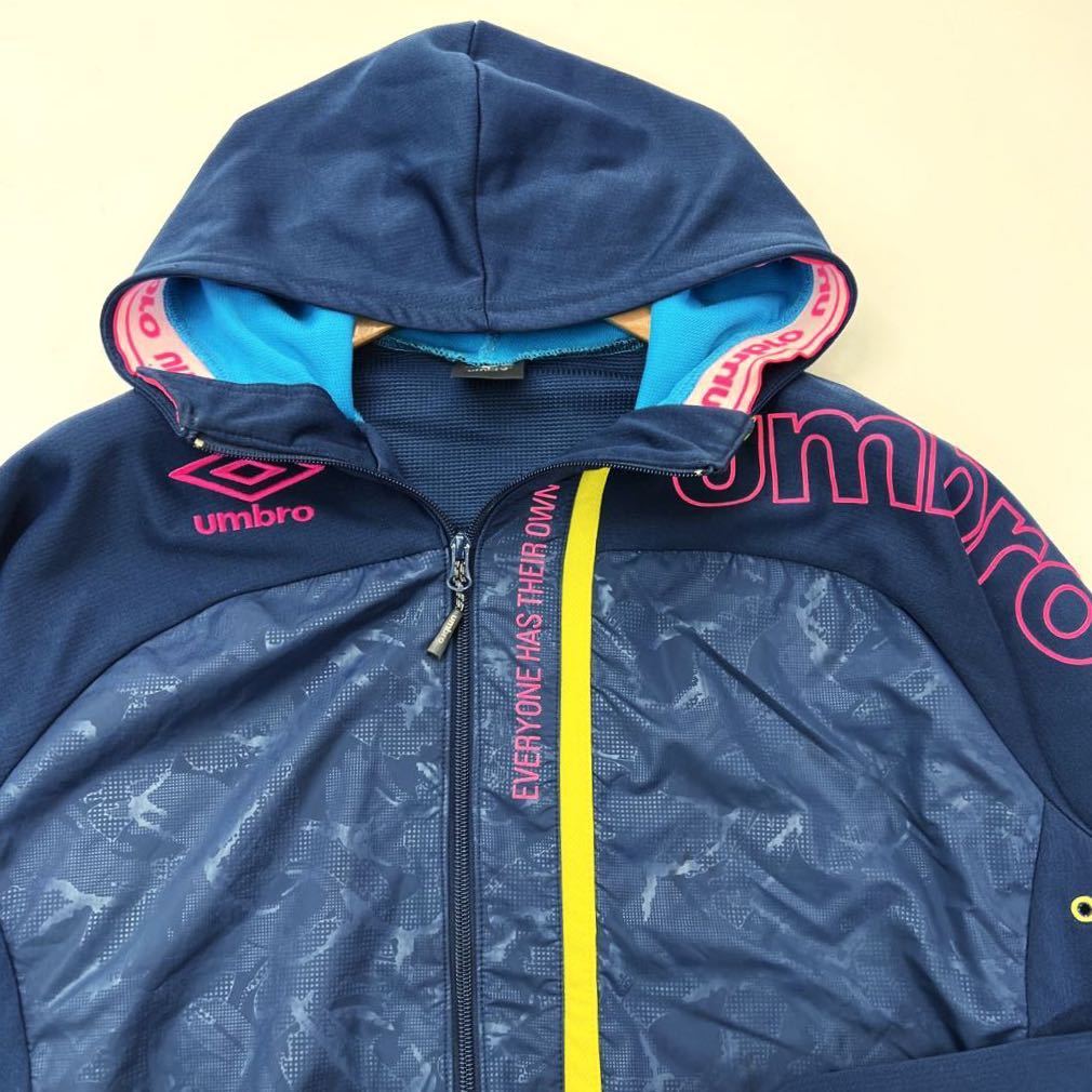 アンブロ umbro スポーティな差し色 ジャージ ジップアップ パーカー O ネイビー イエロー ピンク サッカー フットサル 練習 S681(アンブロ)｜売買されたオークション情報 ...