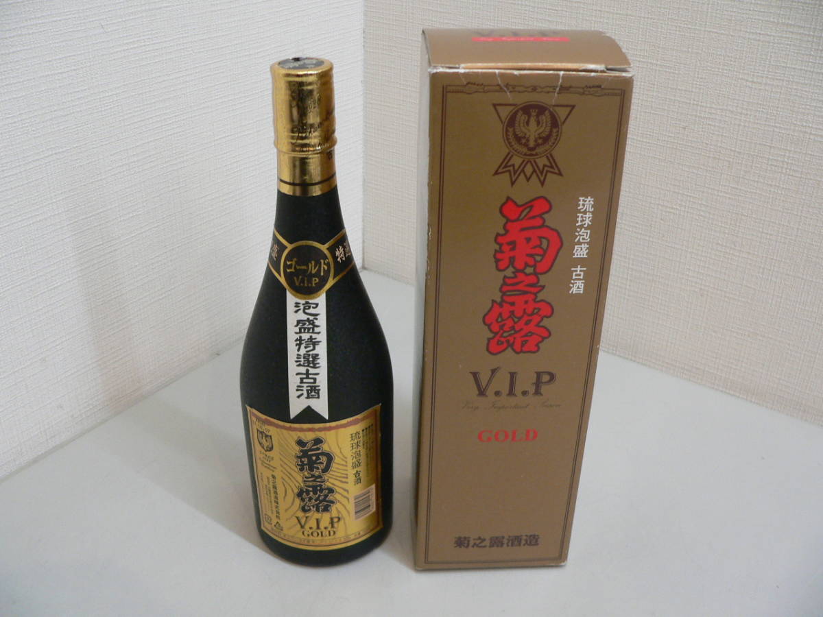 Yahoo!オークション - 21489 琉球泡盛 菊之露 VIP GOLD 古酒 アルコー...
