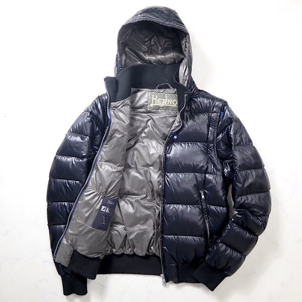 Yahoo!オークション - 1円〜 ヘルノ Herno GH-DH300 2way ダウンジャケ...
