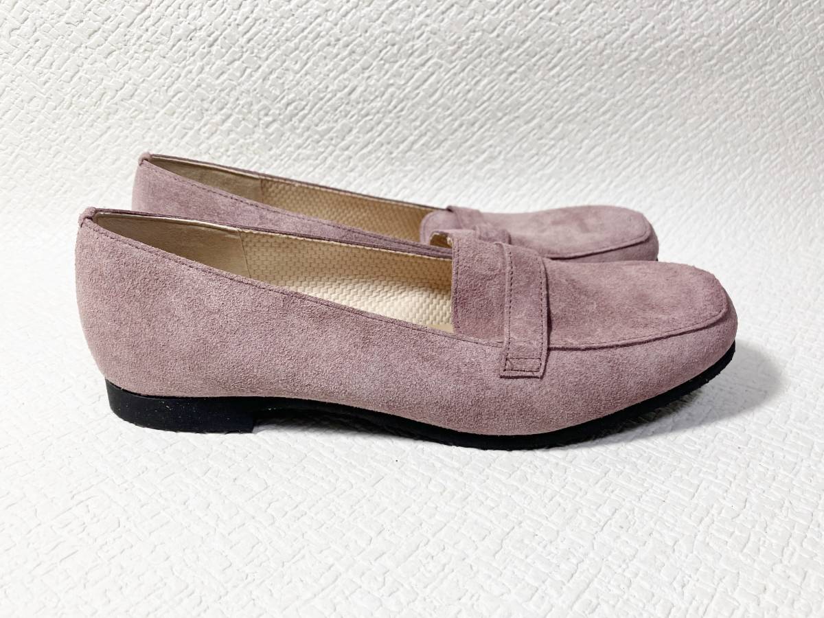 Yahoo!オークション - S47 新品 CLUB DE SAKI 本革スエードフラットシ...