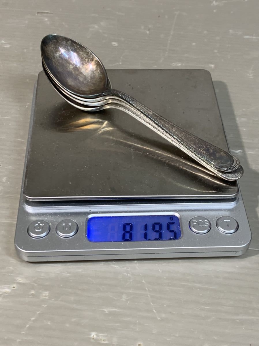K609 生駒製 純銀 スプーン 4本 計約81.95g 約12.5cm(カトラリー)｜売買されたオークション情報、yahooの商品情報をアーカイブ公開 - オークファン（aucfan.com）