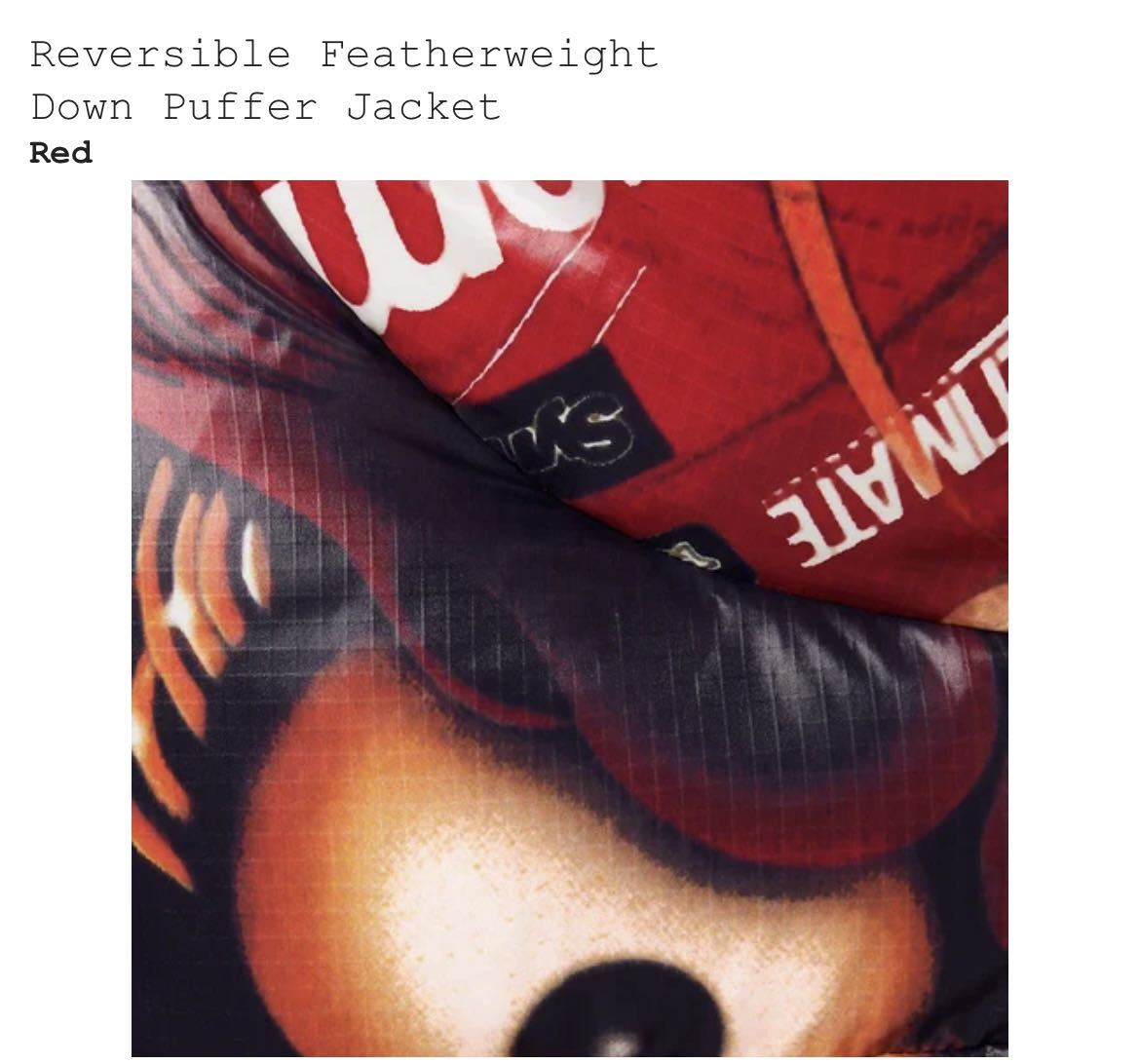Supreme】Reversible FeatherweightDown Puffer Jacket Red Supreme】Reversible FeatherweightDown Puffer Jacket Red