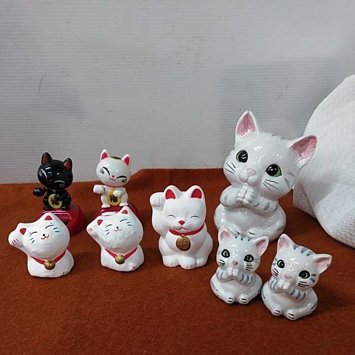Yahoo!オークション - g_t S172 猫 の 貯金箱 置き物 まとめ売り アン...