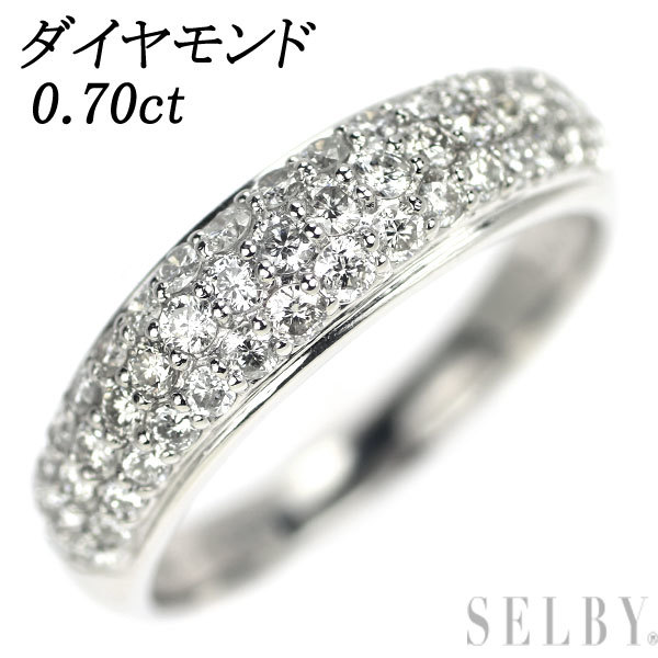 Yahoo!オークション - Pt900 ダイヤモンド リング 0.70ct パヴェ 出品5...