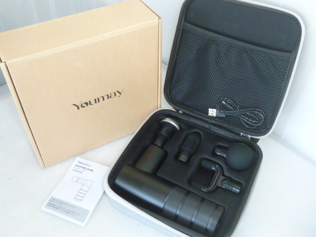 Yahoo!オークション - 1. YOUMAY マッサージガン YM-K43【美品】動作確...