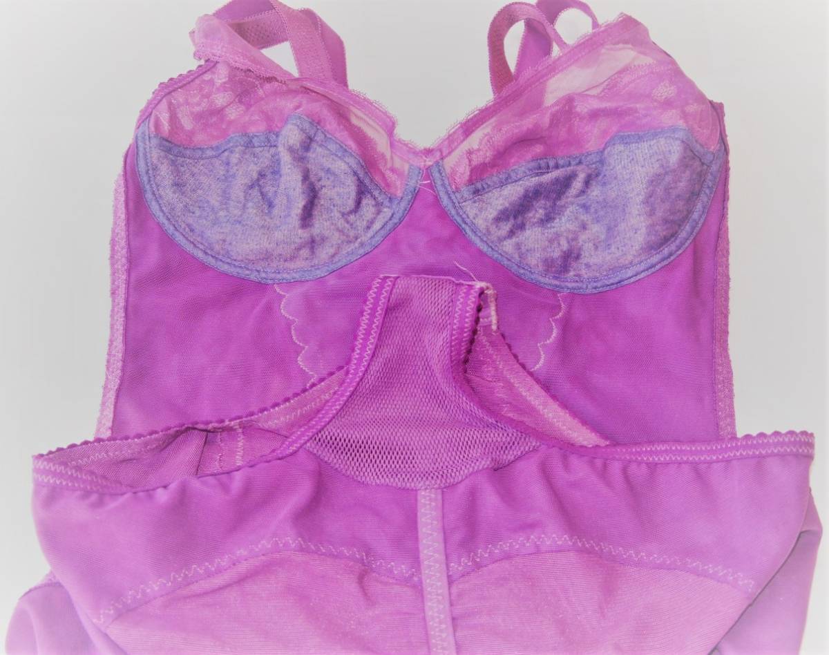 Yahoo!オークション - C80L ボディスーツ パープルメッシュ 大きいサイ...