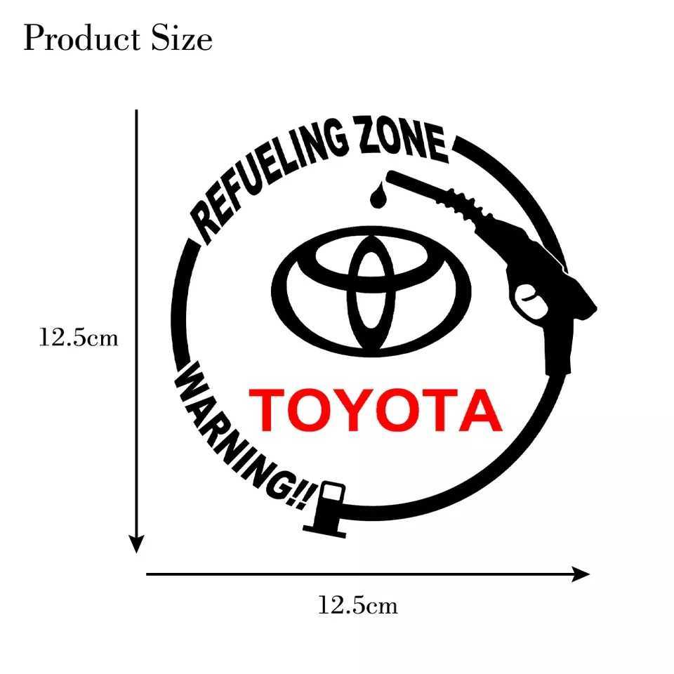 トヨタ 給油口 ステッカー ブラック プリウス クラウン ハリアー アルファード アクア ヤリスクロス ライズ Rav4 86 C Hr Bb