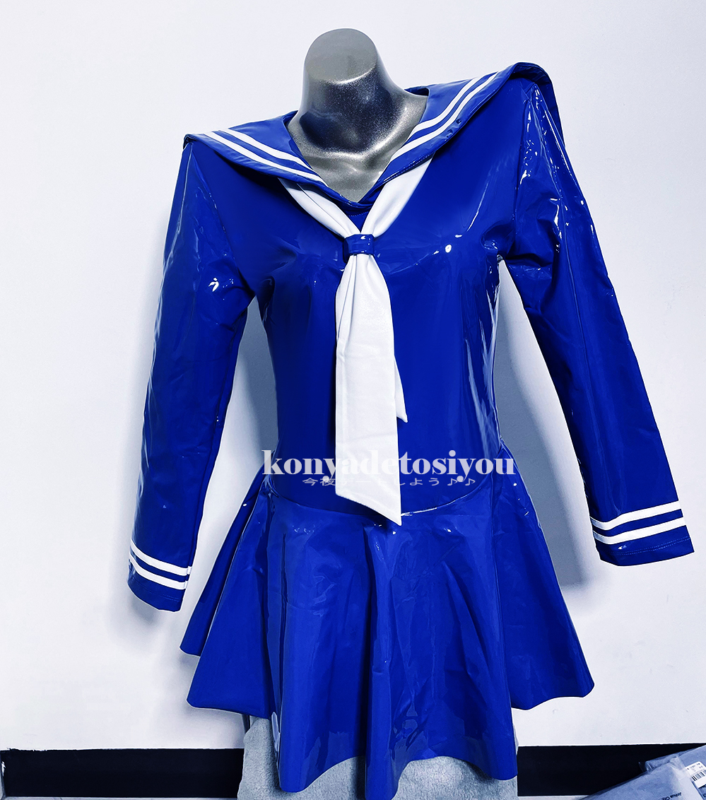 Yahoo!オークション - 国内発送 Q16ブルーXL ラバー製 超光沢 可愛いセ...