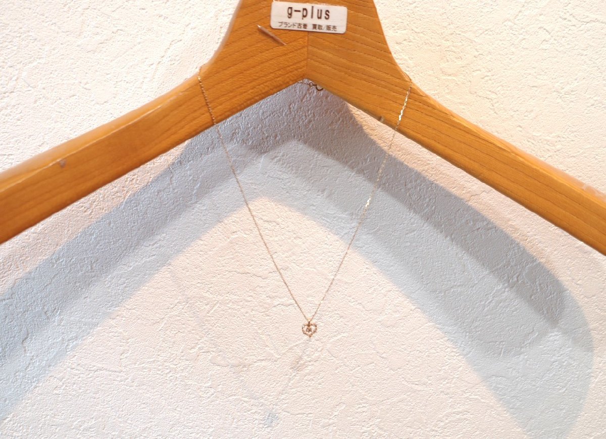 Yahoo!オークション - 4℃ K10 ダイヤ付き ハートネックレス 古着のgp...