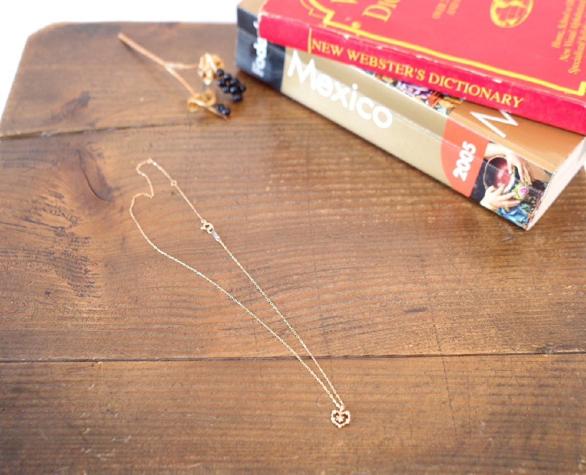 Yahoo!オークション - 4℃ K10 ダイヤ付き ハートネックレス 古着のgp...