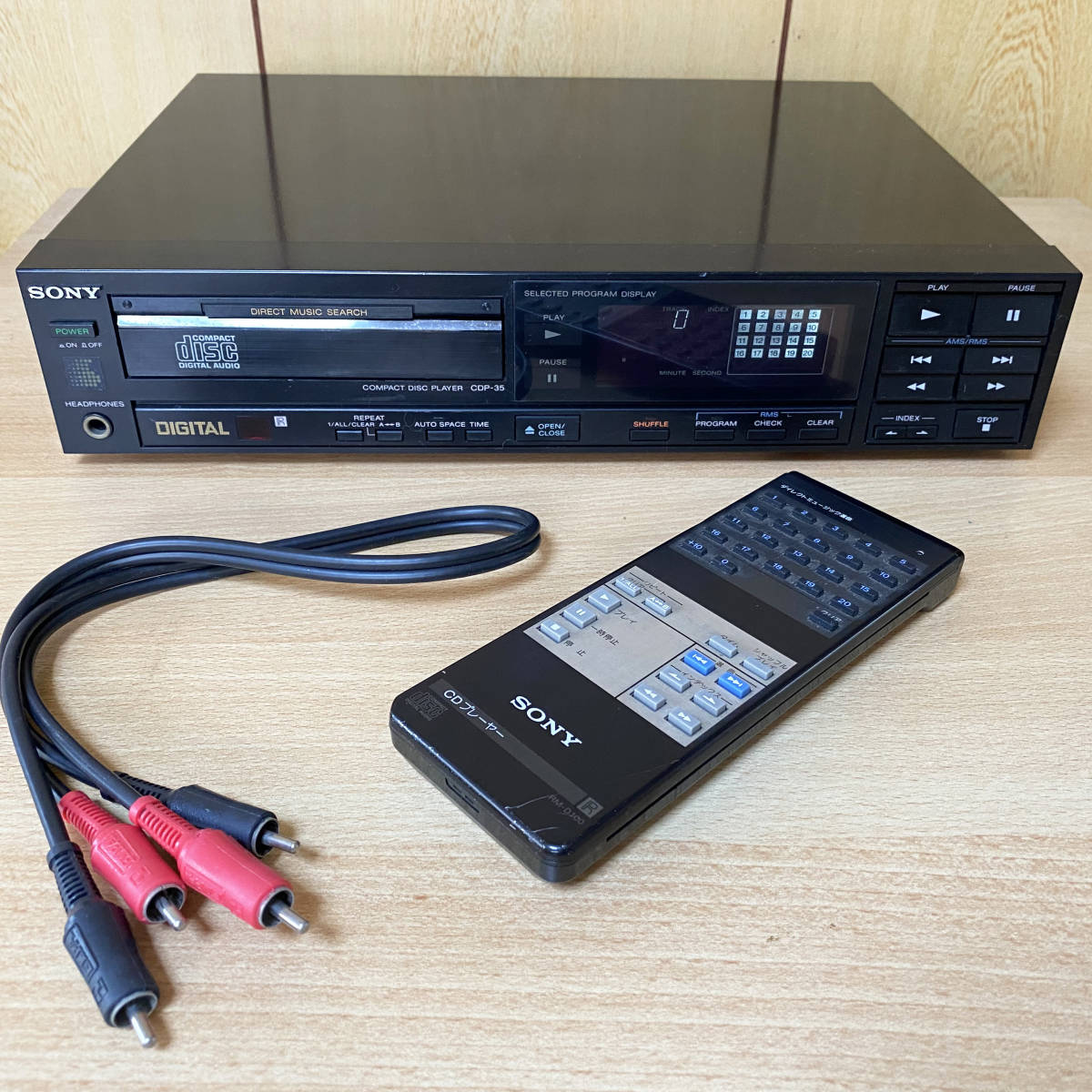 Yahoo!オークション - SONY CDプレーヤー CDP-35 リモコン付き Yahoo!オークション - SONY CDプレーヤー CDP-35 リモコン付き