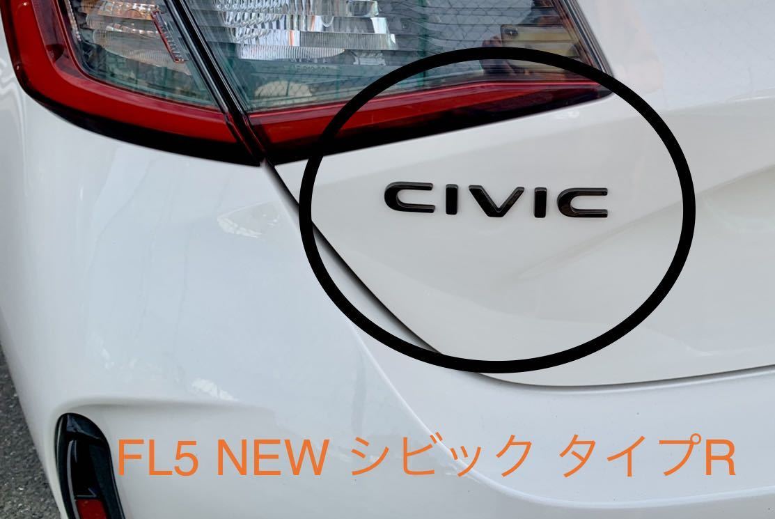 Yahoo!オークション - NEW シビック FL5 タイプR リヤエンブレム HONDA...