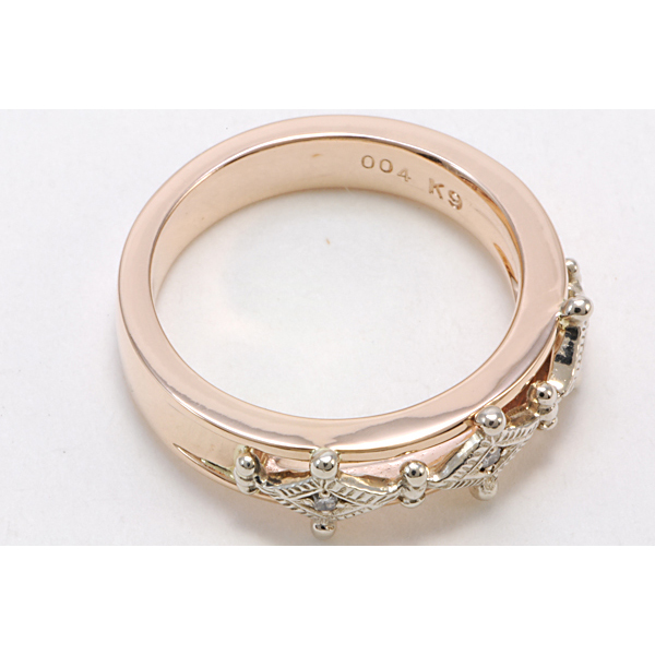 Yahoo!オークション - K9 PG WG ダイヤモンド 0.04ct リング 13号 5.1g...