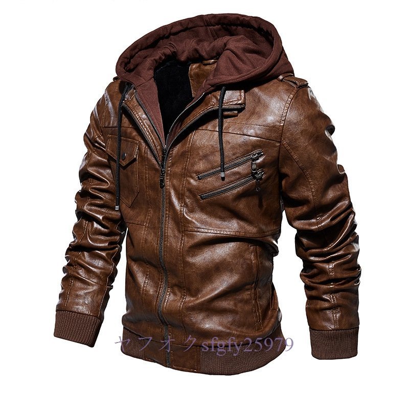 Yahoo!オークション - P777新品レザージャケット メンズ ライダースジ...