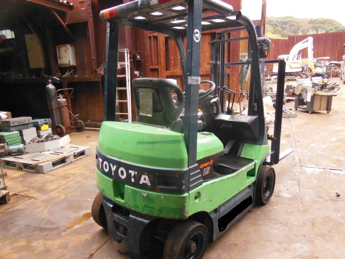 Yahoo!オークション - 油谷 №2345 リーチ トヨタ 7FBR15 電動フォーク...