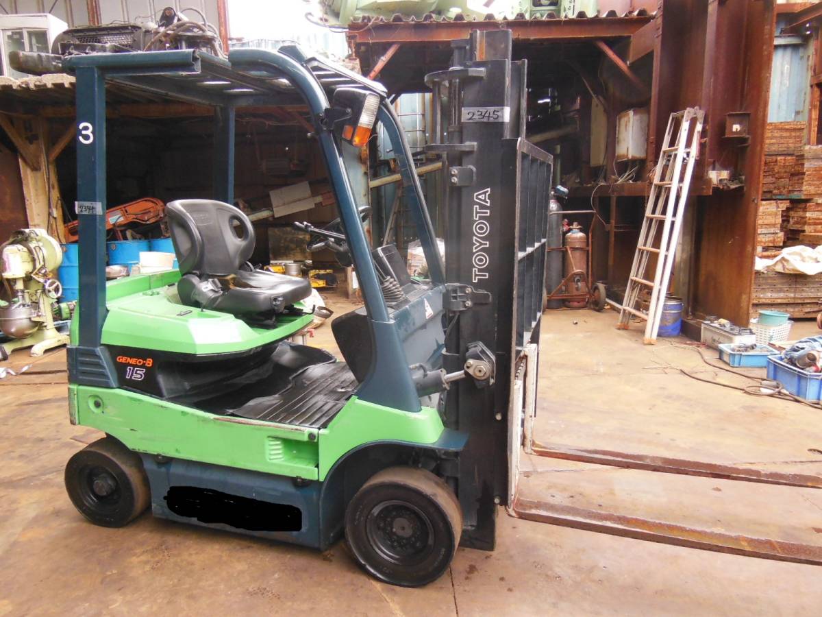 Yahoo!オークション - 油谷 №2345 リーチ トヨタ 7FBR15 電動フォーク...