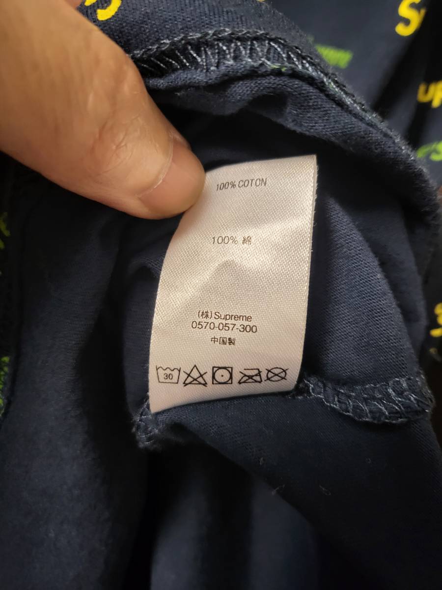 Yahoo!オークション - 値下げSupreme Scatter Ringer Tee Navy M 18FW...