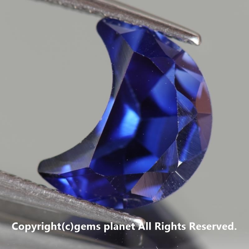 Yahoo!オークション - 2.91ct ブルームーン シンセティックブルーサフ...