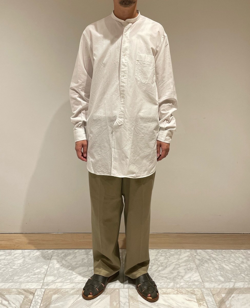 Yahoo!オークション - COMOLI（コモリ） バンドカラーシャツ S03-02002