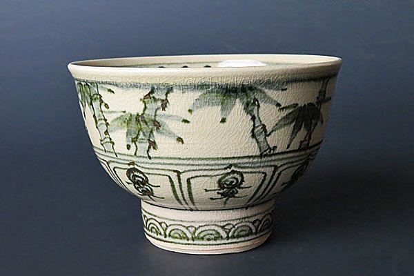 Yahoo!オークション - t-k865 良 丹山窯 安南紋手茶碗 茶道具