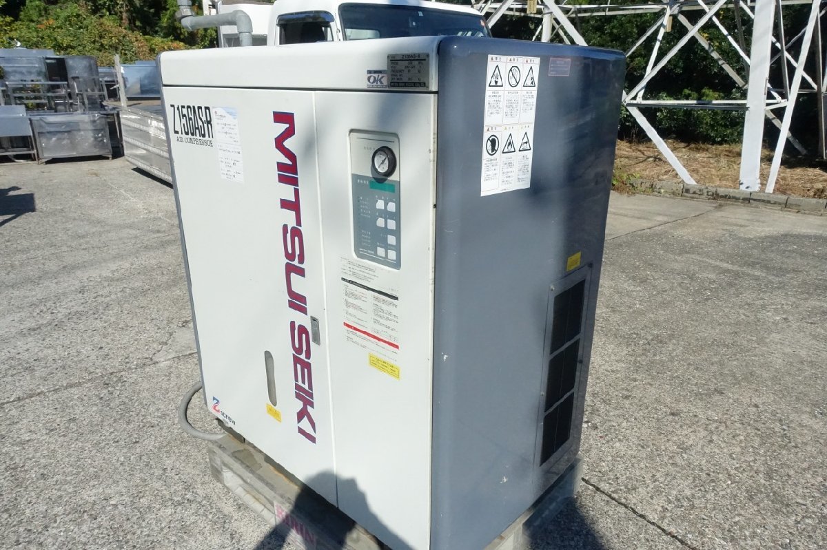 代購代標第一品牌－樂淘letao－静岡県発 20馬力 三井精機 スクリューコンプレッサー Z15 6AS-R 15kW 3P200V/60Hz 大型 エアーコンプレッサー ドライヤー故障